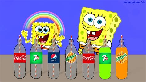 Spongebob Drinking Popular Soft Drinks Asmr Drinking Sounds Mukbang