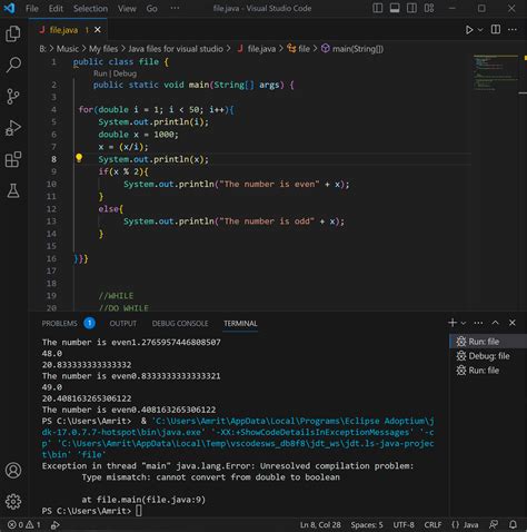 Java The Loop Runs The Modoule In If Else Than It Gives Me Error