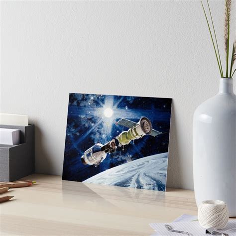 Apollo Soyuz Docking 1974 Concept Art Poster For Sale By Arthook Redbubble