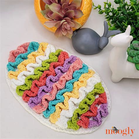 Crochet Patterns Galore Easter Egg Wiggle Trivet