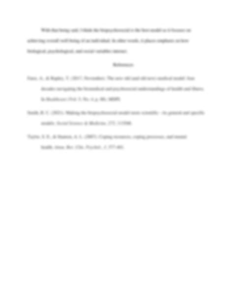 Solution Biomedical And Biopsychosocial Models Of Health And Illness