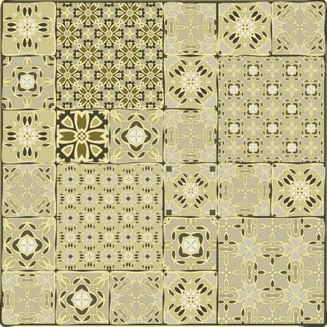 Nontrivial Color Abstract Pattern Vector Seamless Set Of Patterns