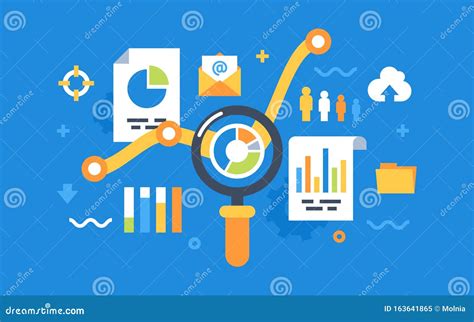 Data Analytics Modern Flat Design For Analysis Website Banner Stock