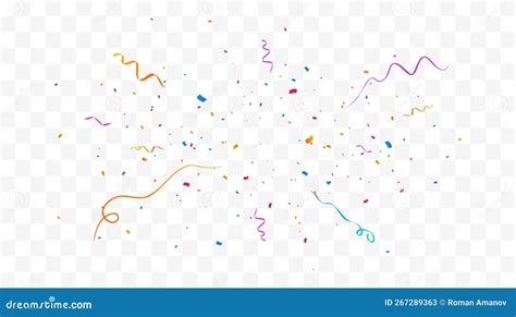 Confetti Vector Background Party Design With Colorful Confetti Stock