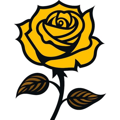 Yellow Rose Illustration Premium Ai Generated Vector