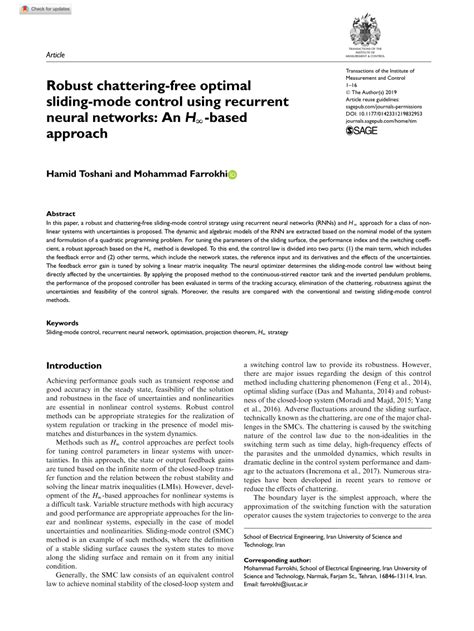 pdf robust chattering free optimal sliding mode control using