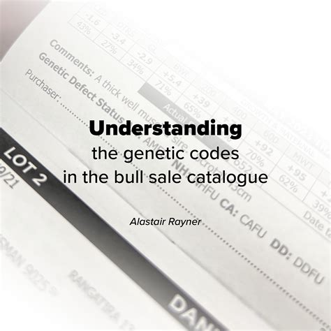 Understanding The Genetic Codes In The Bull Sale Catalogue Angus Nz