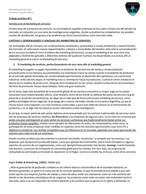 Clase 1 Marketing De Servicios Pdf Marketing Business