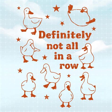Ducks Not In A Row Png Design Funny Vintage Retro Humor Graphic