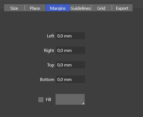 Bleed Margins An Option To Link The Values VectorStyler