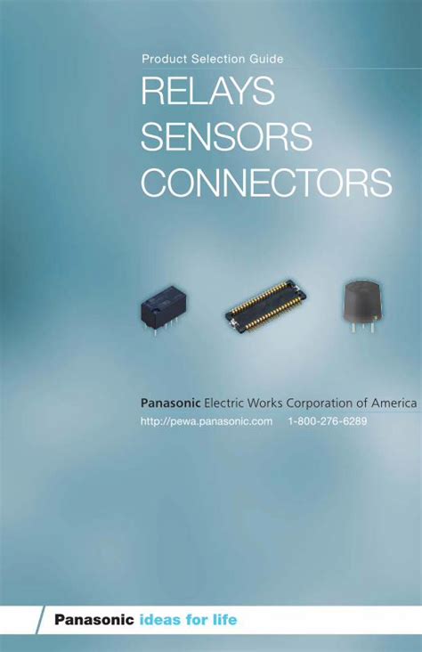 Pdf Product Selection Guide Relays Sensors Sensors Connectors