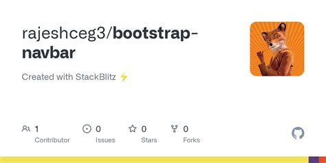 GitHub Rajeshceg Bootstrap Navbar Created With StackBlitz