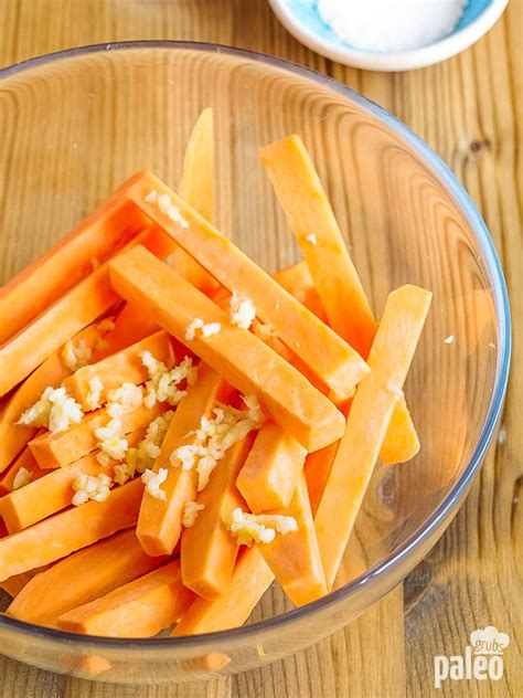 Garlic Sweet Potato Fries Paleo Grubs