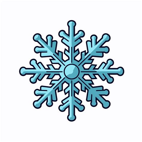 Premium Vector Snowflake Flat Vector Illustration Snowflake Cartoon