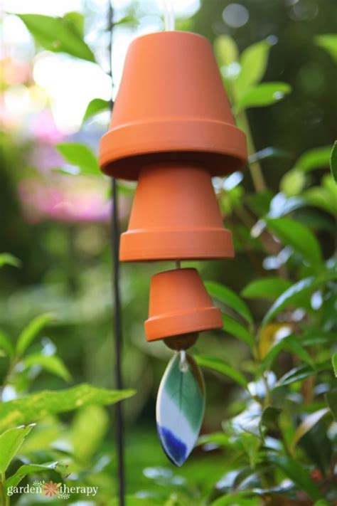 DIY Wind Chime Made With Clay Terracotta Pots Garden Therapy