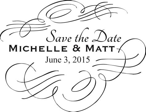 Custom Save The Date Rubber Stamps