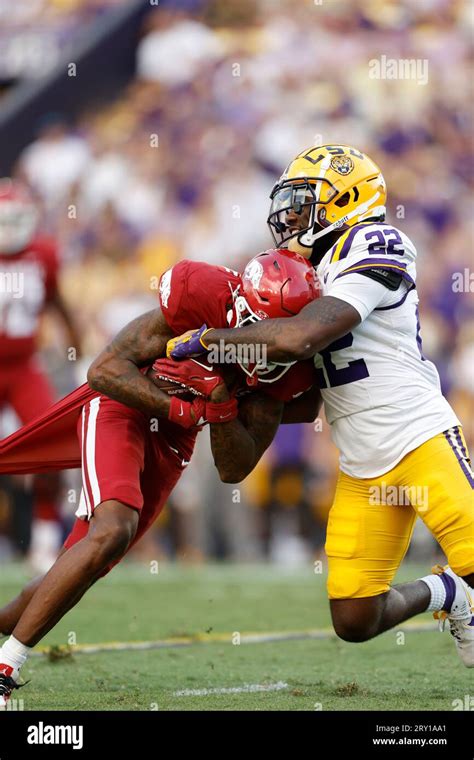 Arkansas Wide Receiver Tyrone Broden 17 Carries The Ball After A
