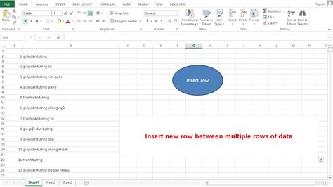 Excel Vba Insert New Row Between Multiple Rows Of Data Youtube