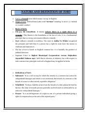 Understanding Tort Law Origins Principles And Definitions Course Hero