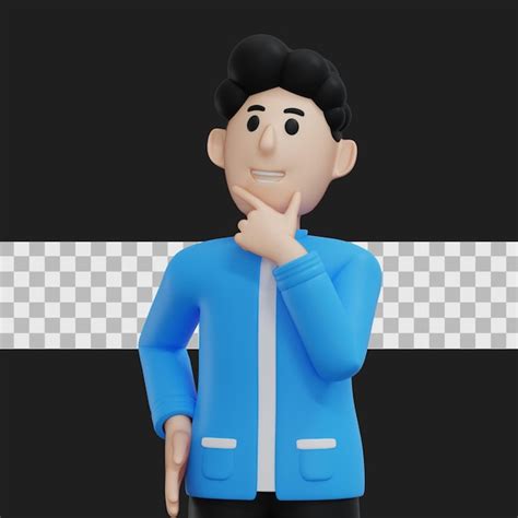 Premium Psd 3d Man Cartoon Character Businessman
