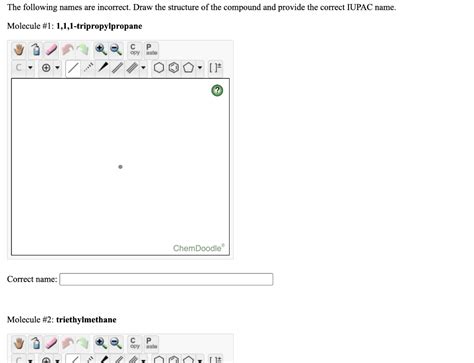 Solved The Following Names Are Incorrect Draw The Structure Chegg