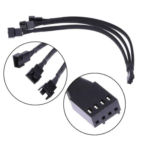 Cable De 4 Pines 1 A 3 Extensión Pwm Formas De Ventilador Splitter