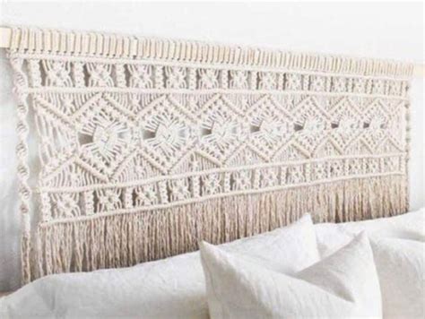 Macramé Headboard A Touch Of Softness And Purity In The Bedroom