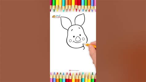 تعليم رسم فجلة في كارتون ويني الدبدوب How To Draw Piglet Winnie