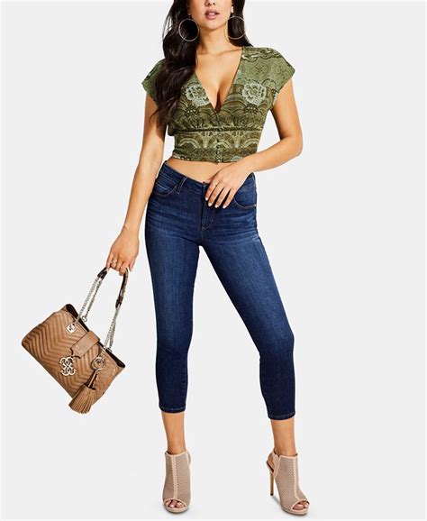 Guess Sexy Curve Cropped Skinny Jeans Macys