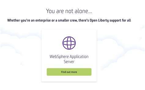 Support Button That Opens Ibm Websphere Liberty Page On Is