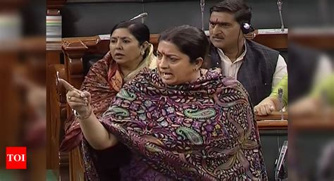Govt Seeks Apology From Cong Mps For Alleged Misbehaviour With Smriti