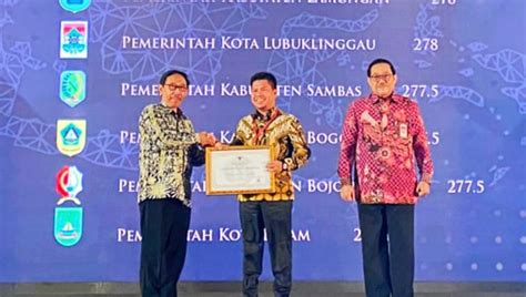 Pemda Sambas Terima Anugerah Meritokrasi 2022 Sambas Times
