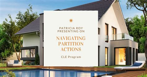 Patricia Roy Presenting On Navigating Partition Actions CLE Program