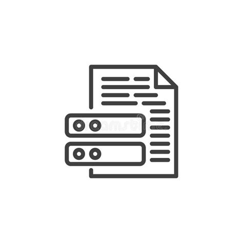 Data Analytics Line Icon Stock Vector Illustration Of Database 256643301