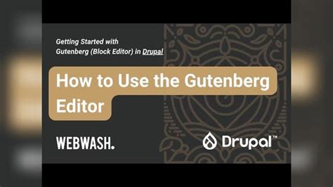 Drupal Site Building With Gutenberg Integration Video Guide By Ivan Zugec