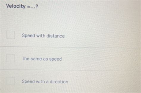 Velocity Speed With Distance The Same As StudyX