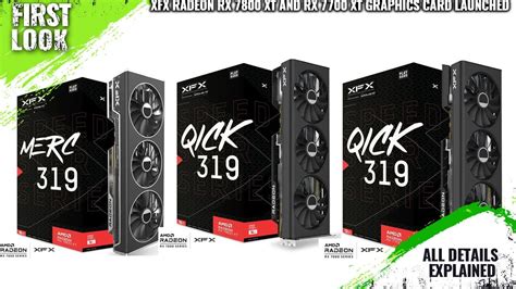 Xfx Radeon Rx 7800 Xt And Rx 7700 Xt Qick 319 Core Edition Black