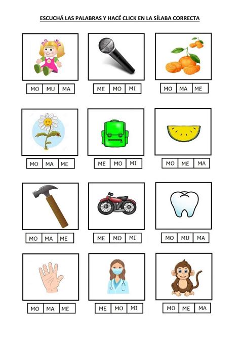 Silabas Ma Me Mi Mo Mu Interactive Worksheet Venha Conhecer A