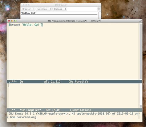 Run Mozartoz System Within Gnu Emacs On Osx Instead Of Aquamacs