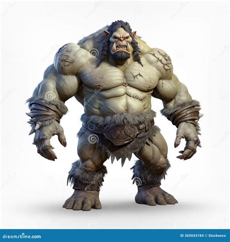 Fearsome D Ogre Character With Dark Fantasy Aesthetic Royalty Free Cartoon CartoonDealer Com