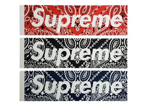 Supreme Paisley Box Logo Sticker Set Solesense