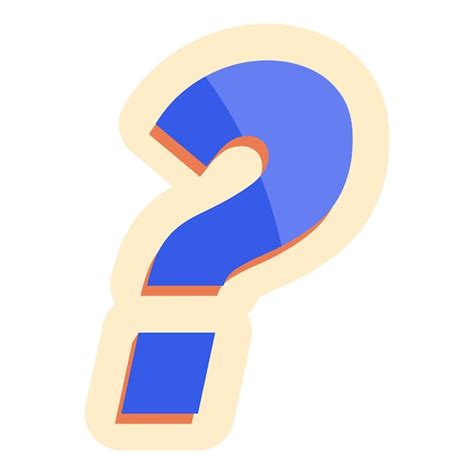 Premium Vector Blue Question Mark Symbol With Drop Shadow Effect
