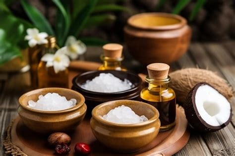 Premium Ai Image Relaxing Coconut Oil Aromatherapy Facial Massage Spa