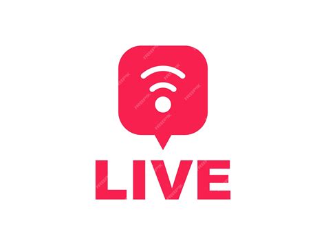 Bouton De Diffusion En Direct Icône De Diffusion En Direct Bouton Et