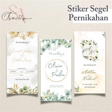 Jual Cetak Stiker Segel Wedding Stiker Segel Pernikahan Engagement Souvenir Shopee Indonesia