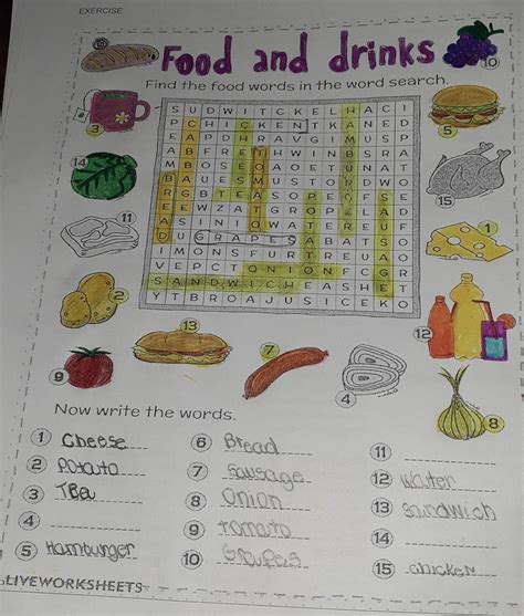 Food And Drinks Caça Palavras Respostas BRAINCP Food And Drinks Caça Palavras Respostas BRAINCP