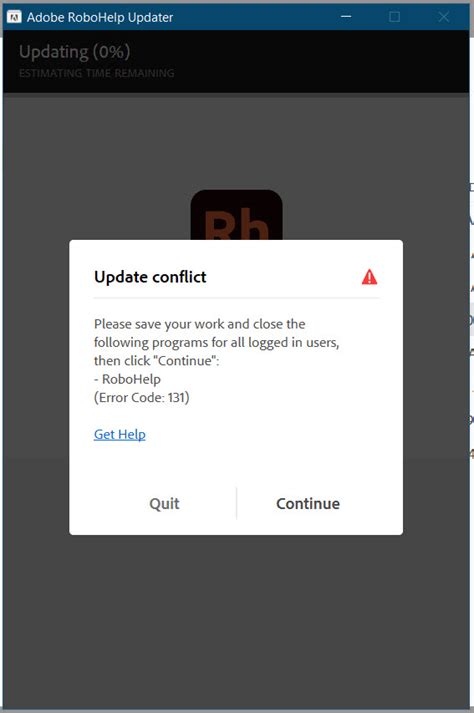 Error Code 131 When Updating Robohelp 2019 Adobe Product Community