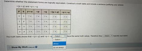 Solved Determine Whether The Statement Forms Are Logically