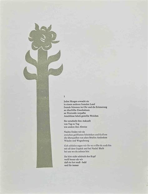 Jean Lurçat The Tree With Poem Lithograph Mid 20th Century For Sale