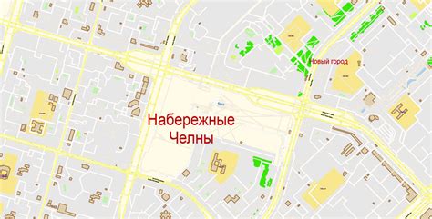 Набережные Челны PDF векторная карта подробная редактируемая в слоях ...